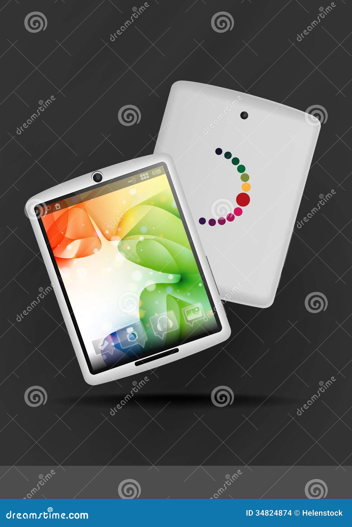 Stylish Tablet Computer. stock vector. Illustration of equipment - 34824874
