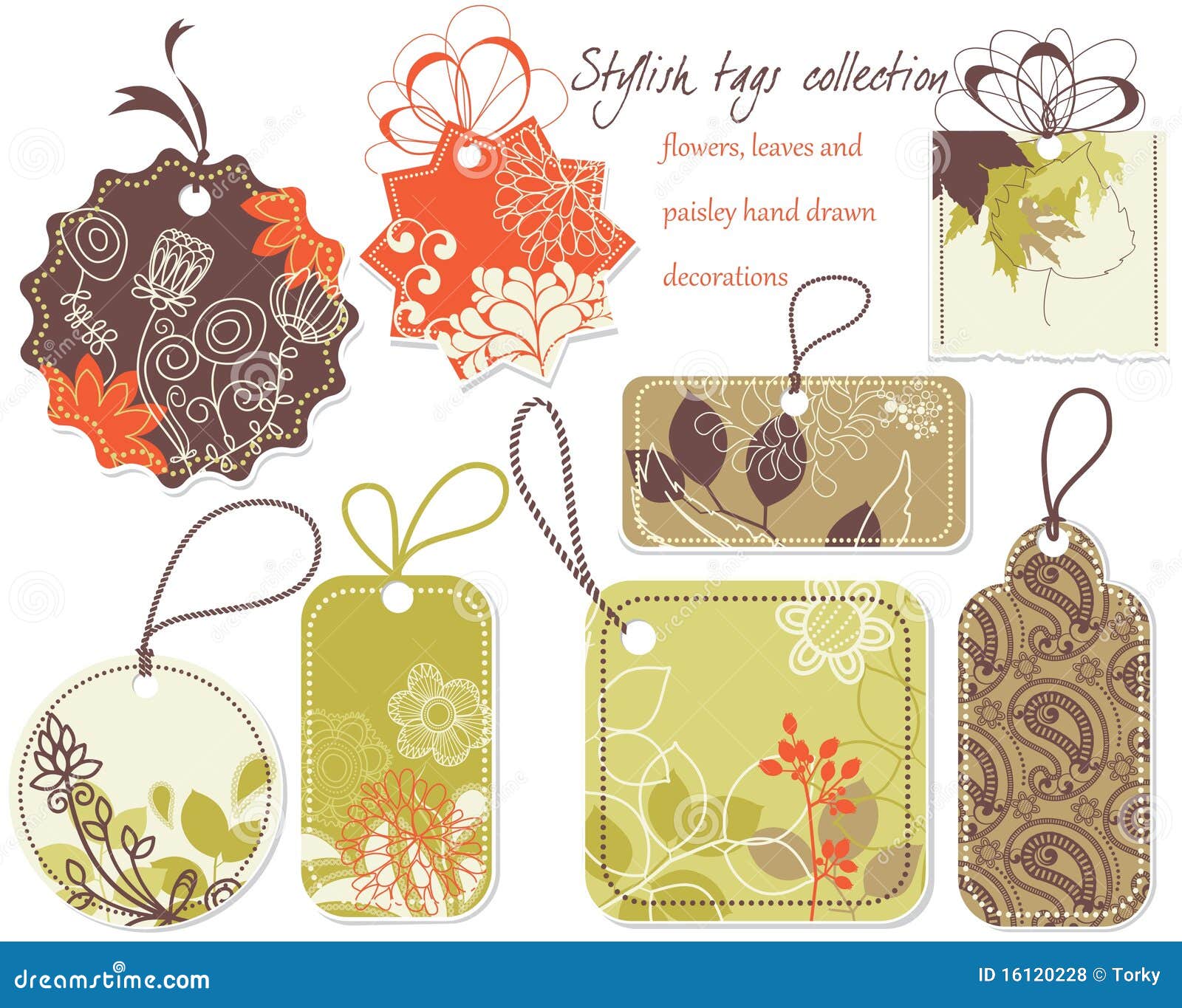 Stylish tags collection stock vector. Illustration of business - 16120228