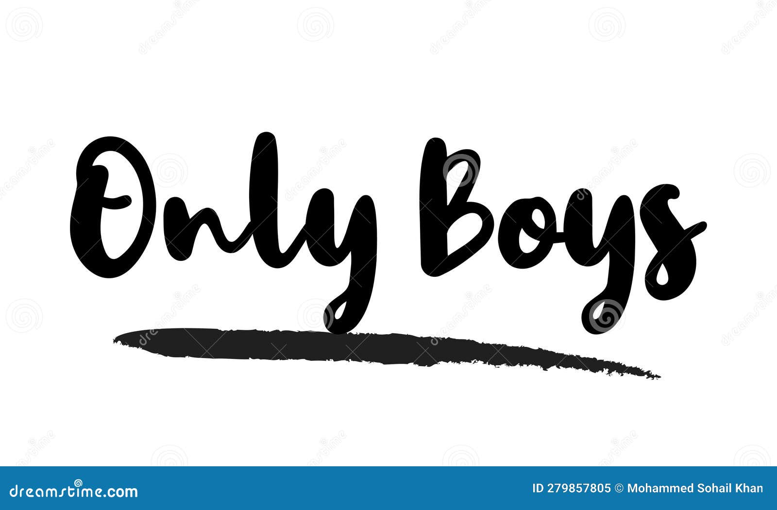 Only Boys Stylish Text Typography Lettering Phrase Vector Design Stock ...