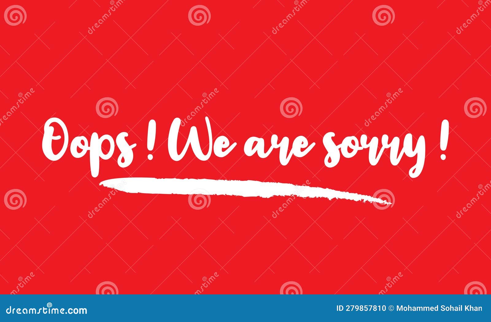 Oops ! we are Sorry ! Stylish Text Typography Lettering Phrase Vector ...