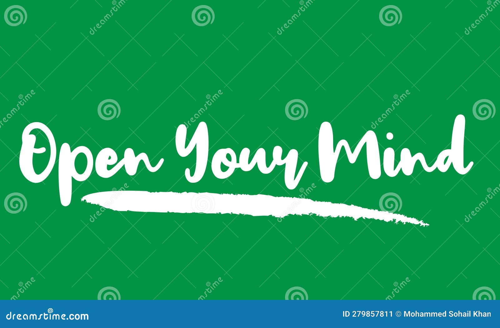 Open Your Mind Stylish Text Typography Lettering Phrase Vector Design ...