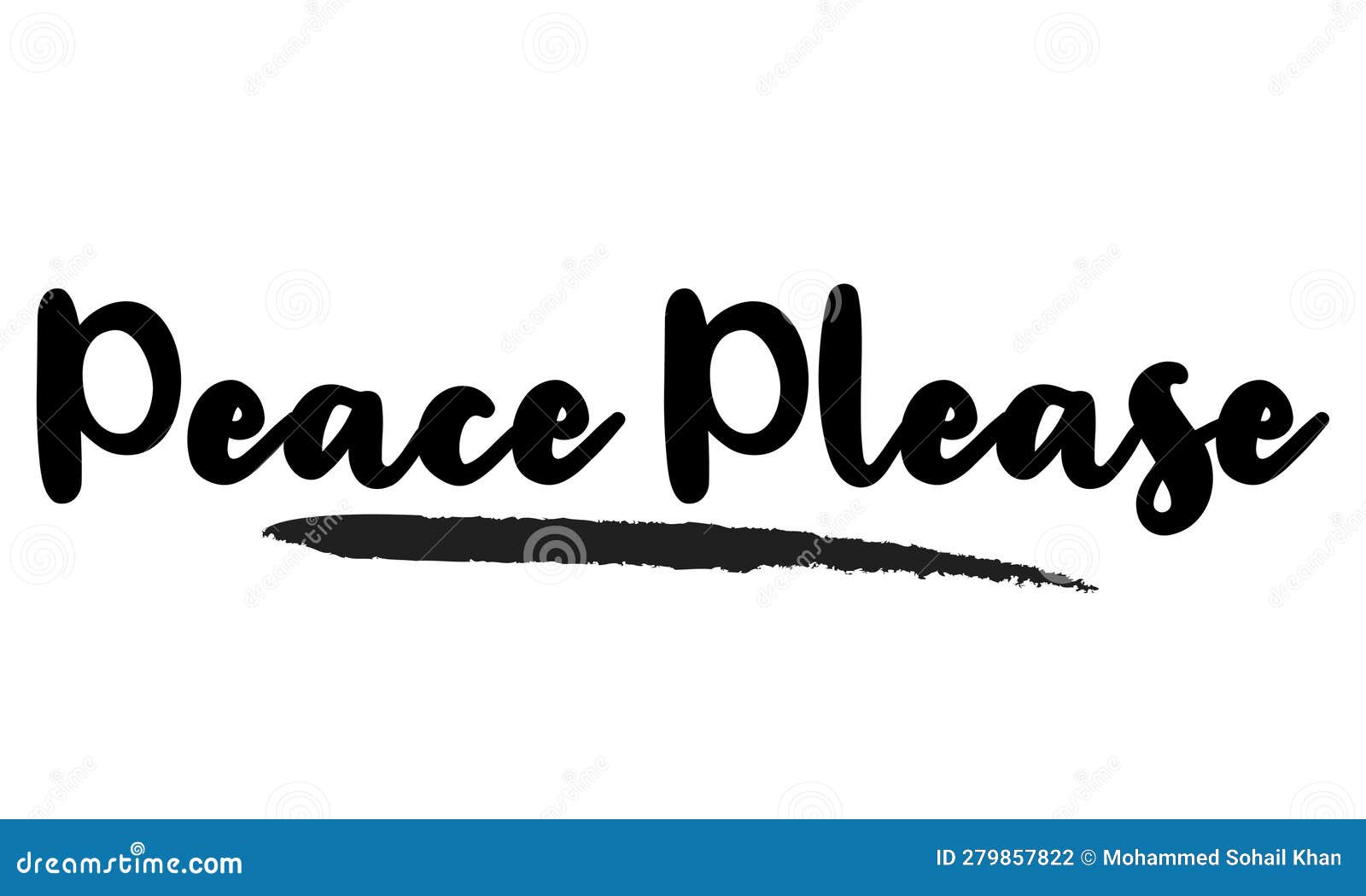 Peace Please Stylish Text Typography Lettering Phrase Vector Design ...