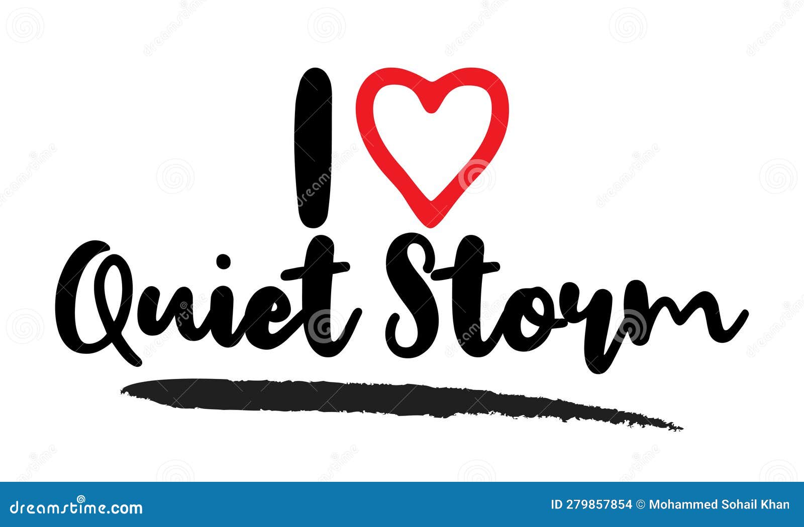 Quiet Storm Stylish Text Typography Lettering Phrase Vector Design ...