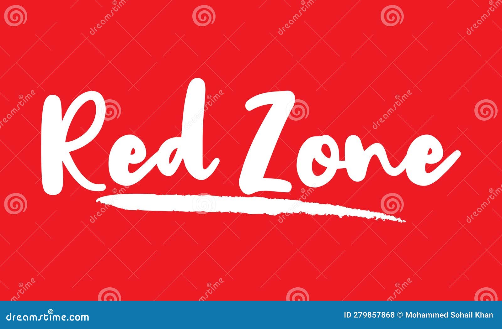 Red Zone Stylish Text Typography Lettering Phrase Vector Design Stock ...