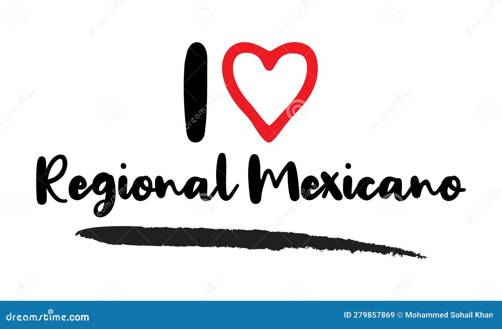 Regional Mexicano Stylish Text Typography Lettering Phrase Vector ...