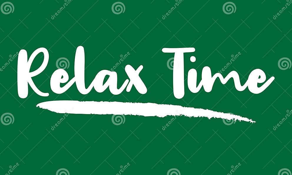 Relax Time Stylish Text Typography Lettering Phrase Vector Design Stock ...