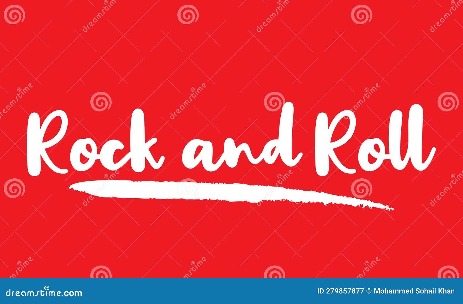 Rock and Roll Stylish Text Typography Lettering Phrase Vector Design ...