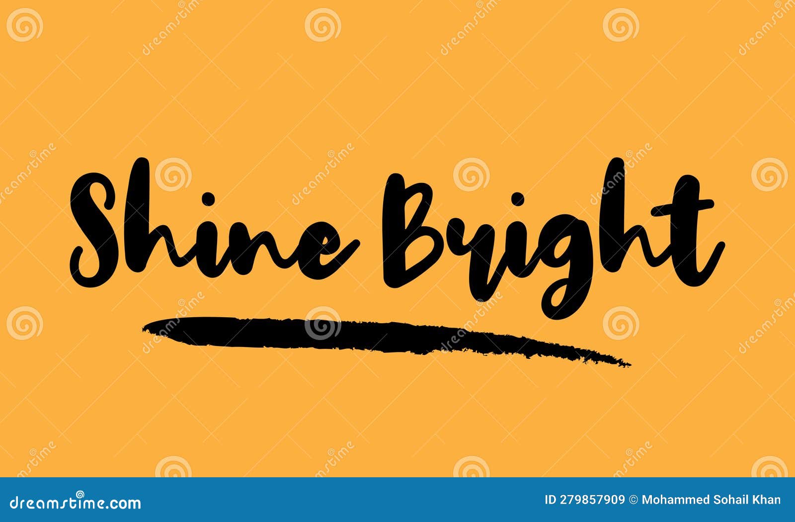 Shine Bright Stylish Text Typography Lettering Phrase Vector Design ...