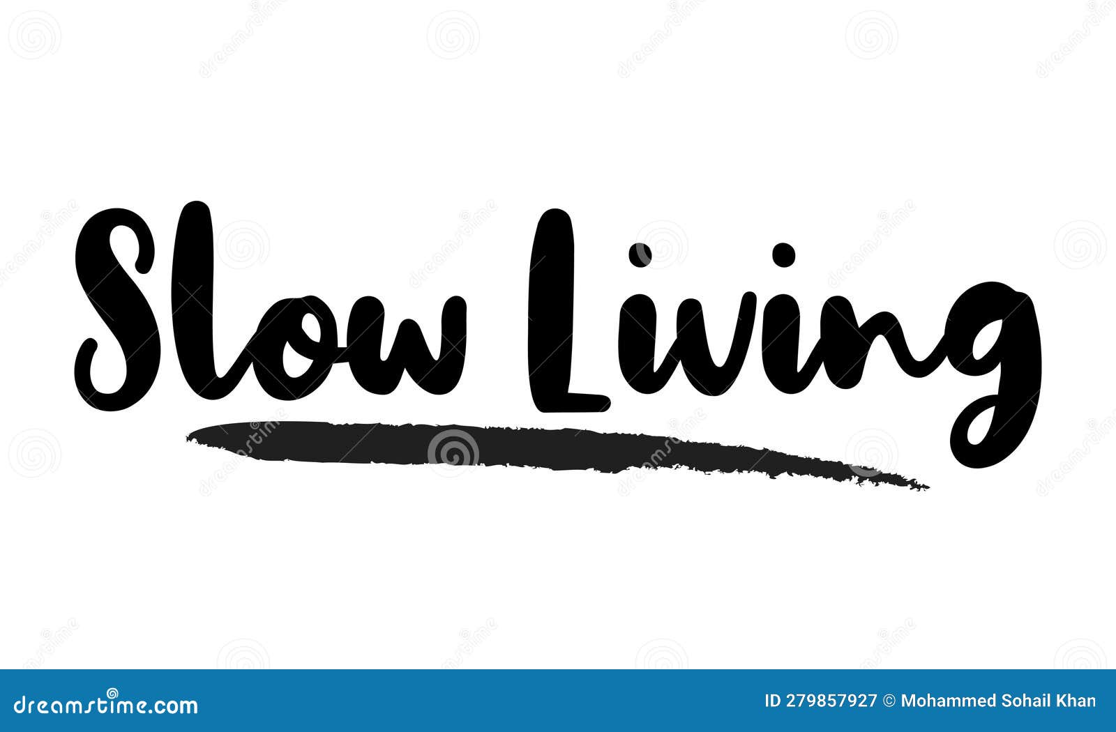 Slow Living Stylish Text Typography Lettering Phrase Vector Design ...
