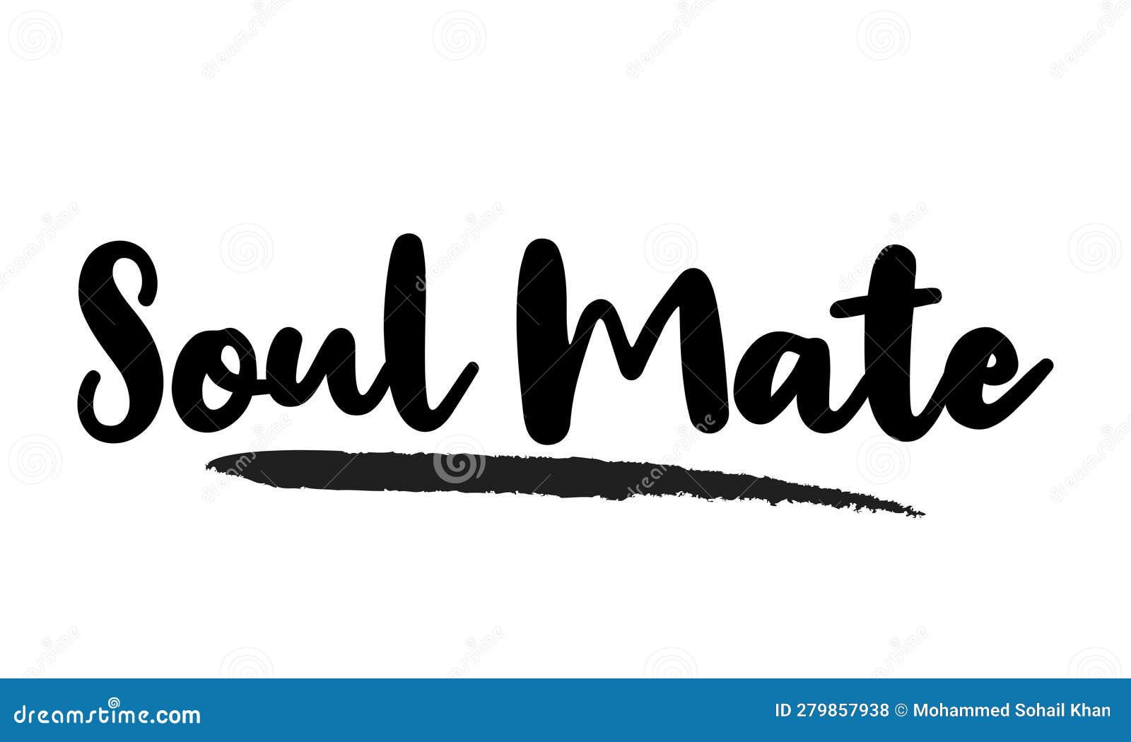 Soul Mate Stylish Text Typography Lettering Phrase Vector Design Stock ...