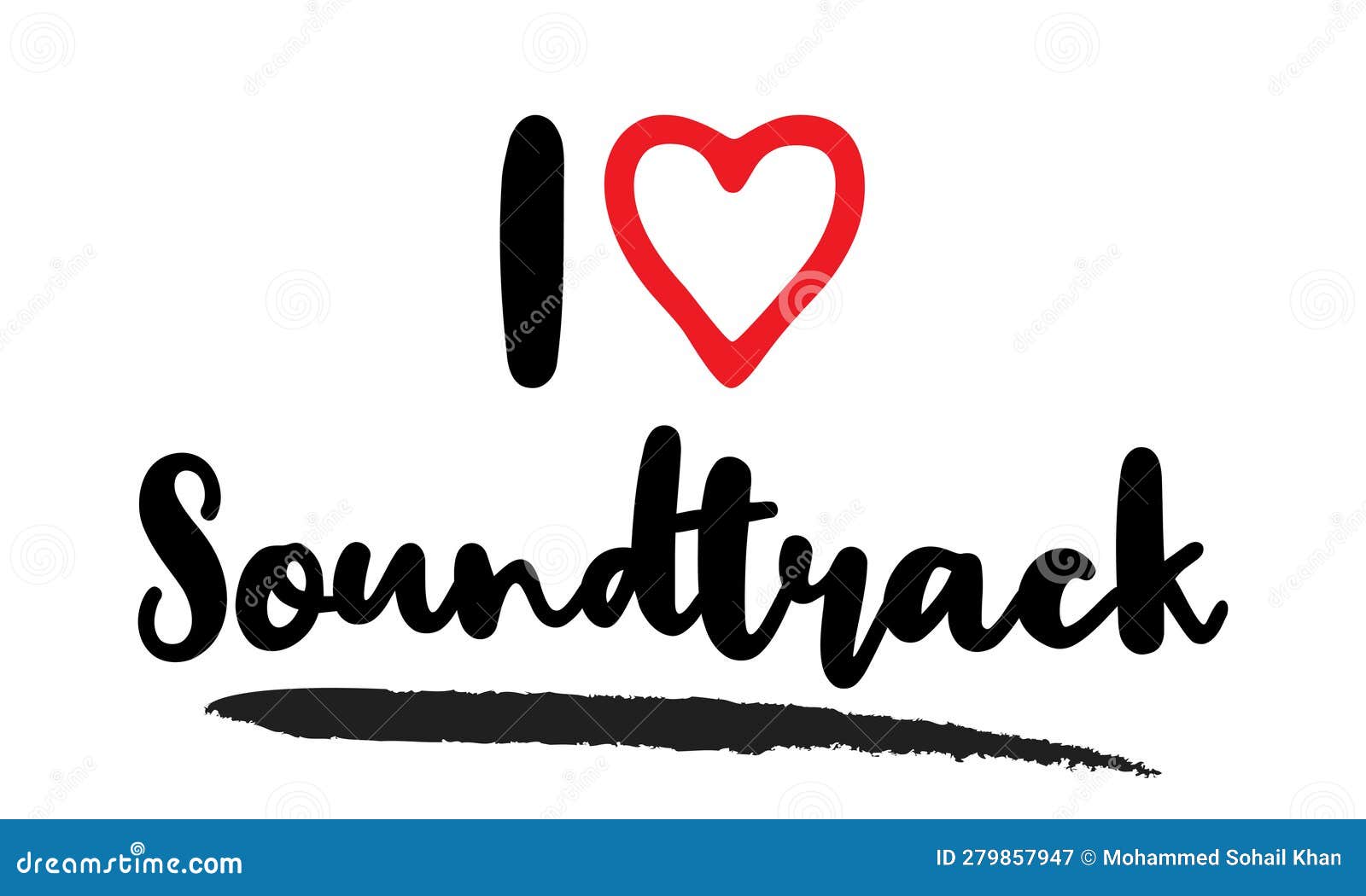 Soundtrack Stylish Text Typography Lettering Phrase Vector Design Stock ...