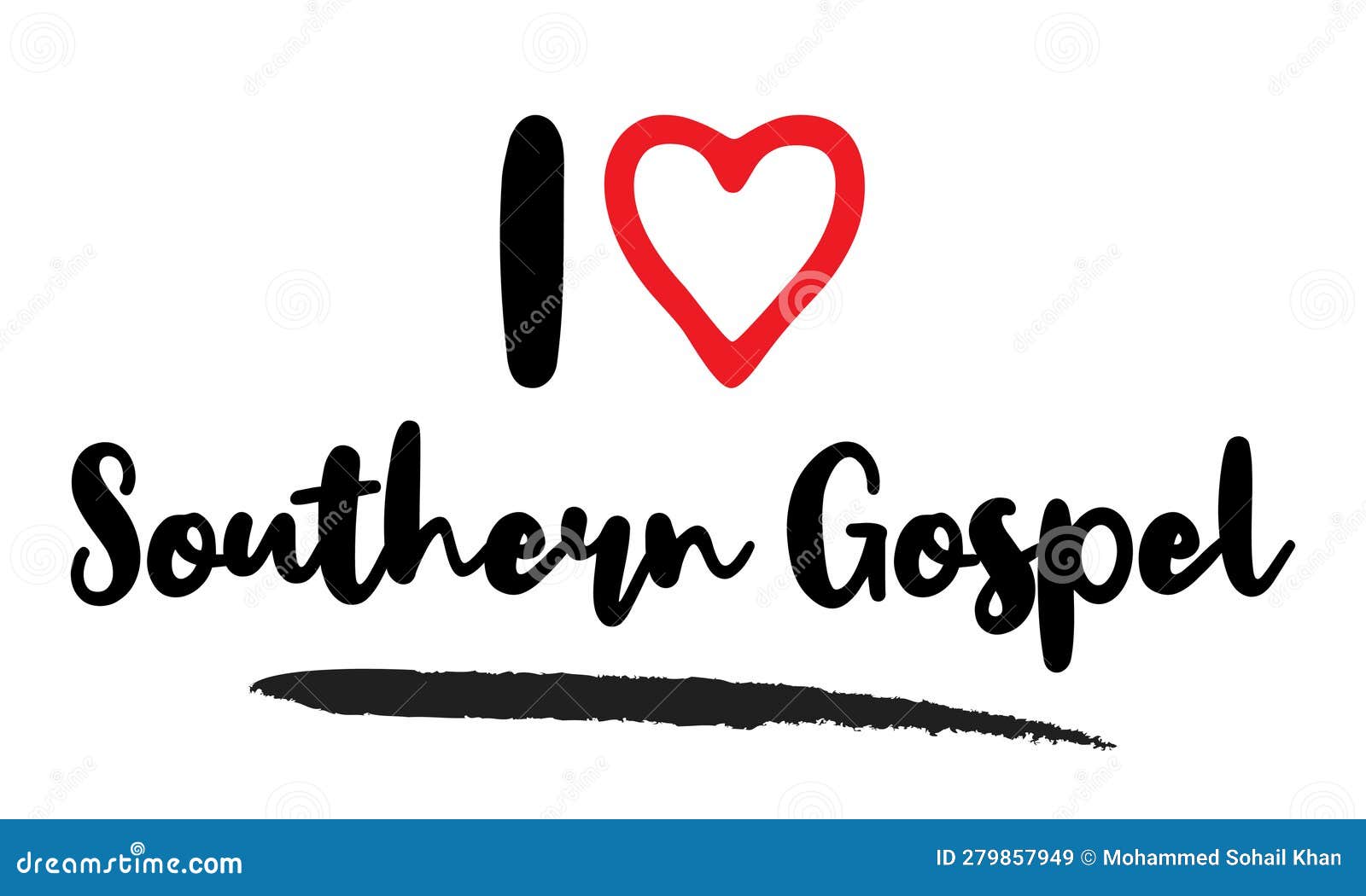 Southern Gospel Stylish Text Typography Lettering Phrase Vector Design ...