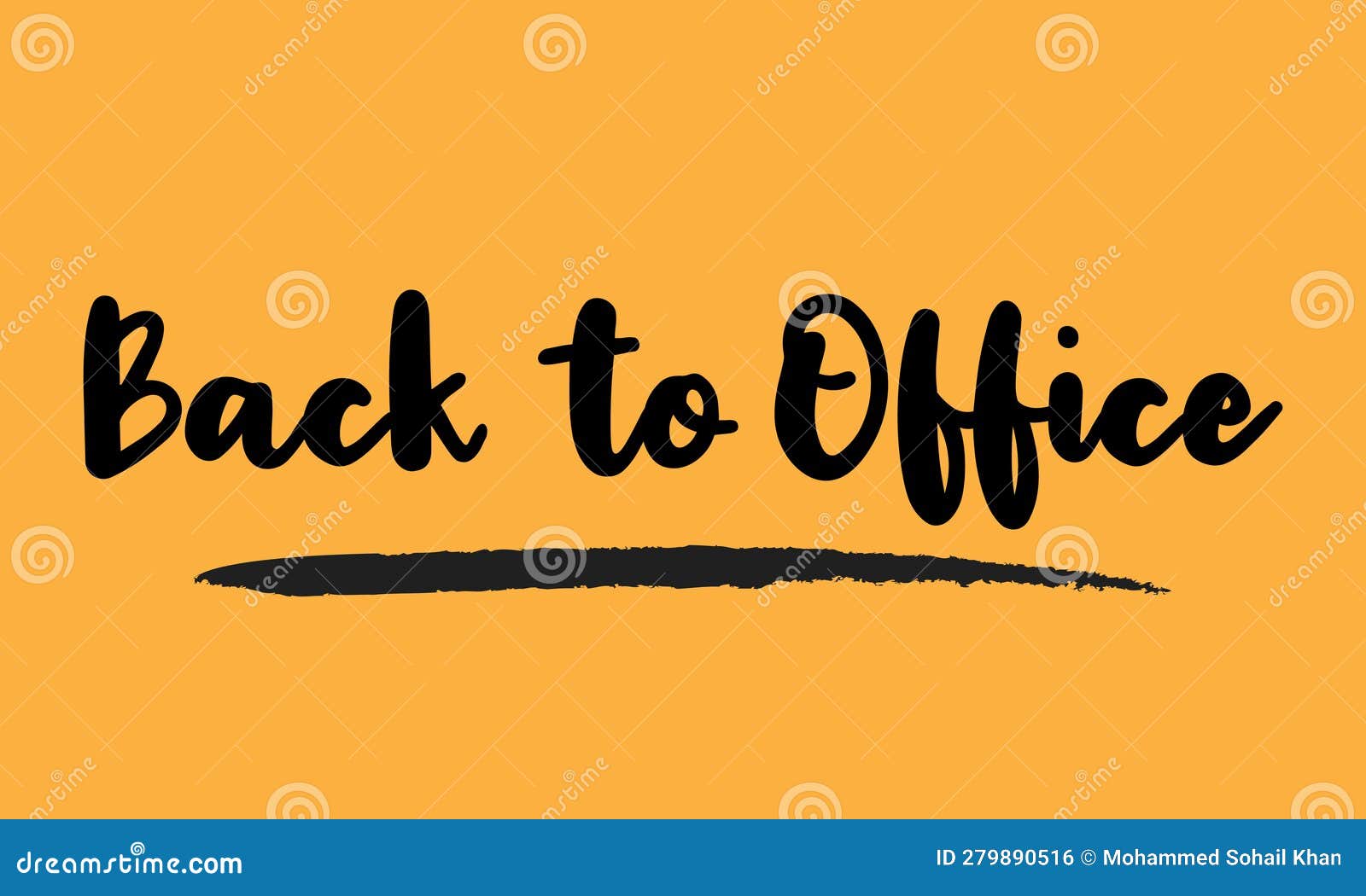 Back To Office Stylish Text Typography Lettering Phrase Vector Design ...