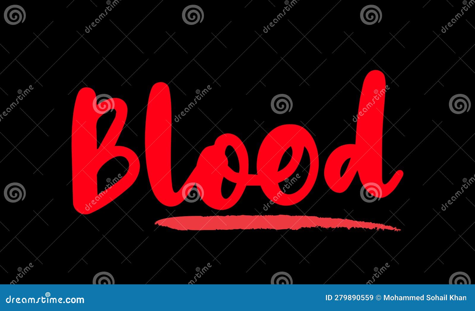 Blood Stylish Text Typography Lettering Phrase Vector Design Stock ...