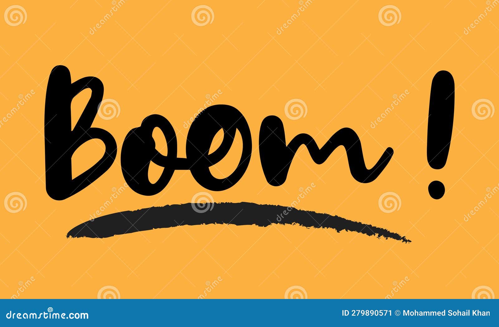 Boom Stylish Text Typography Lettering Phrase Vector Design Stock ...