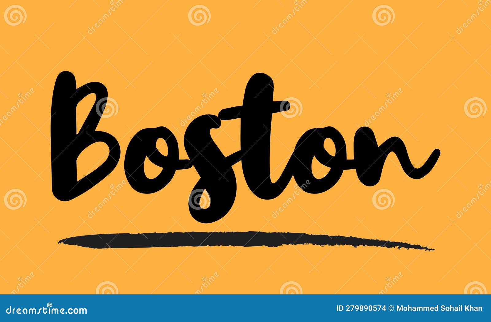 Boston Stylish Text Typography Lettering Phrase Vector Design Stock ...