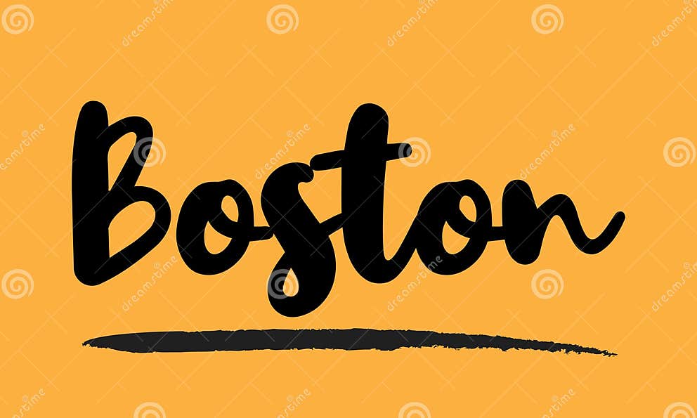 Boston Stylish Text Typography Lettering Phrase Vector Design Stock ...