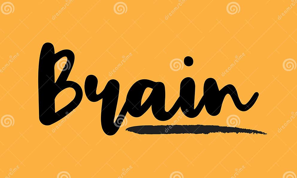 Brain Stylish Text Typography Lettering Phrase Vector Design Stock ...