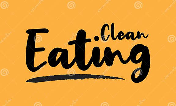 Clean Eating Stylish Text Typography Lettering Phrase Vector Design ...