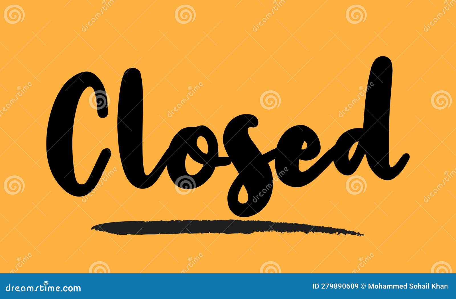 Closed Stylish Text Typography Lettering Phrase Vector Design Stock ...