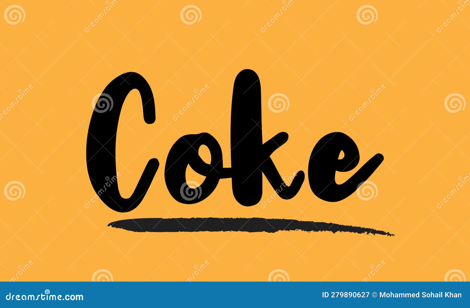 Coke Stylish Text Typography Lettering Phrase Vector Design Stock ...