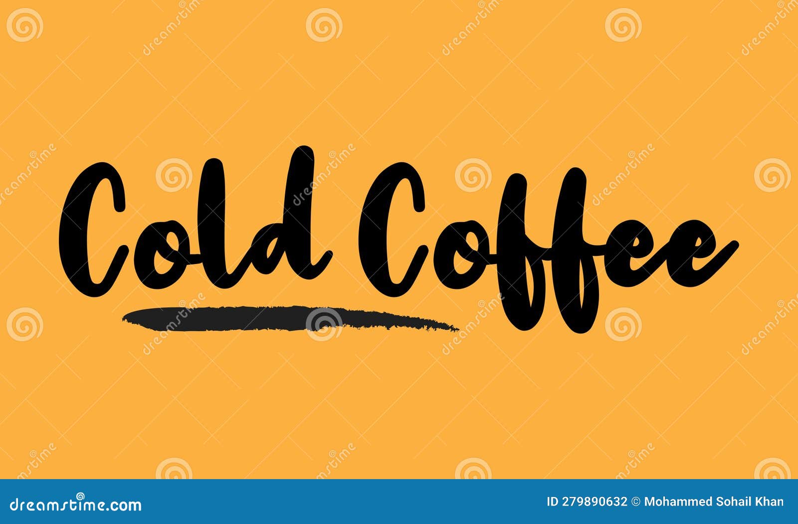 Cold Coffee Stylish Text Typography Lettering Phrase Vector Design ...