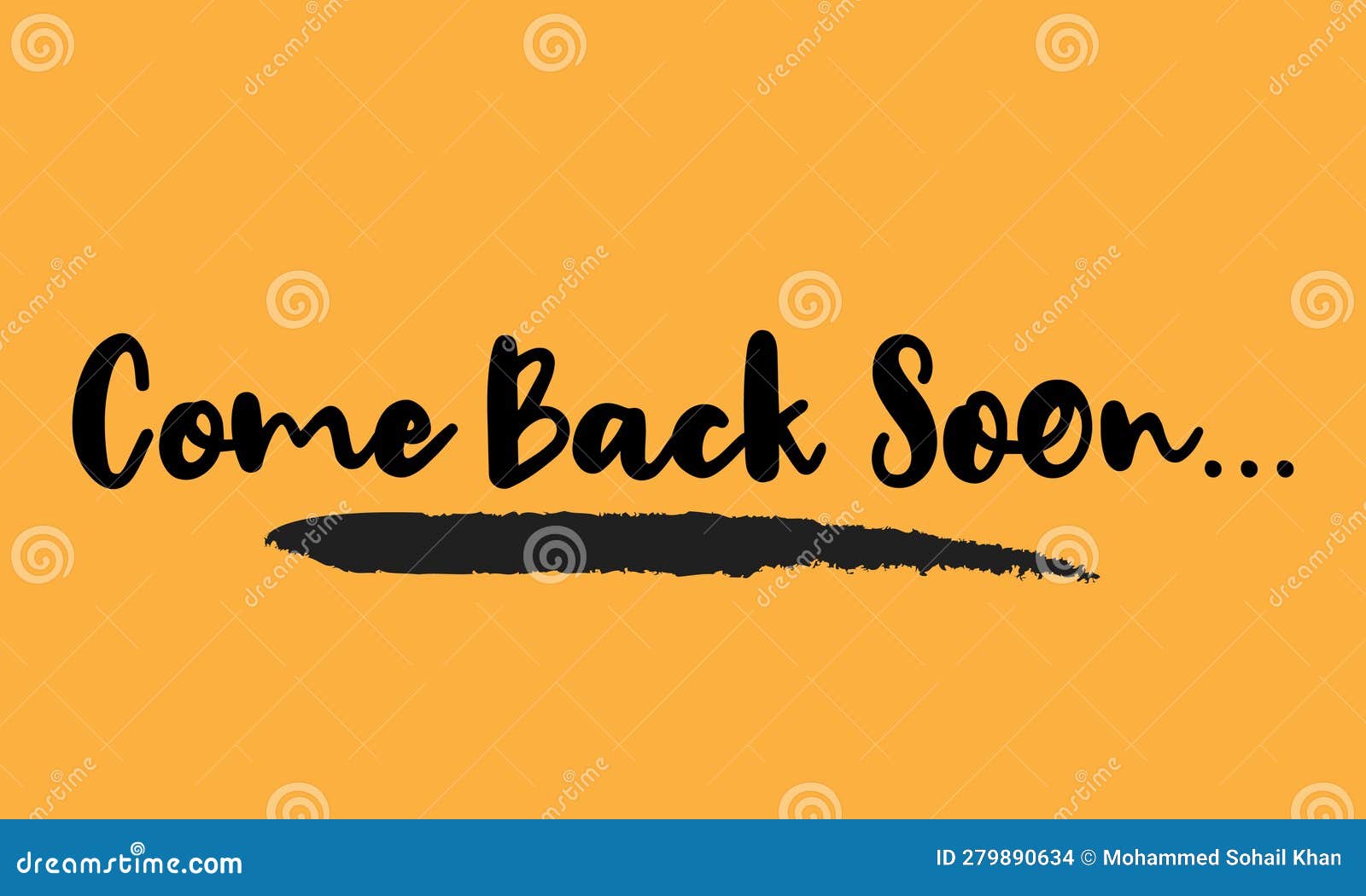Come Back Soon Stylish Text Typography Lettering Phrase Vector Design ...