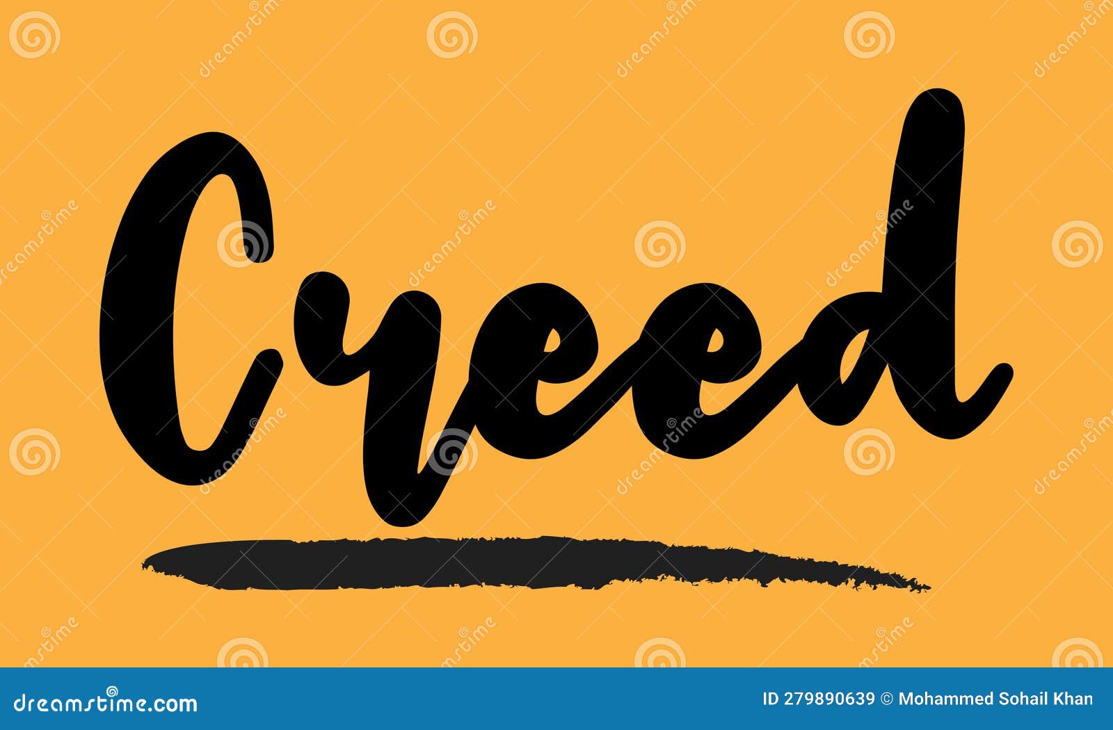 Creed Stylish Text Typography Lettering Phrase Vector Design Stock ...