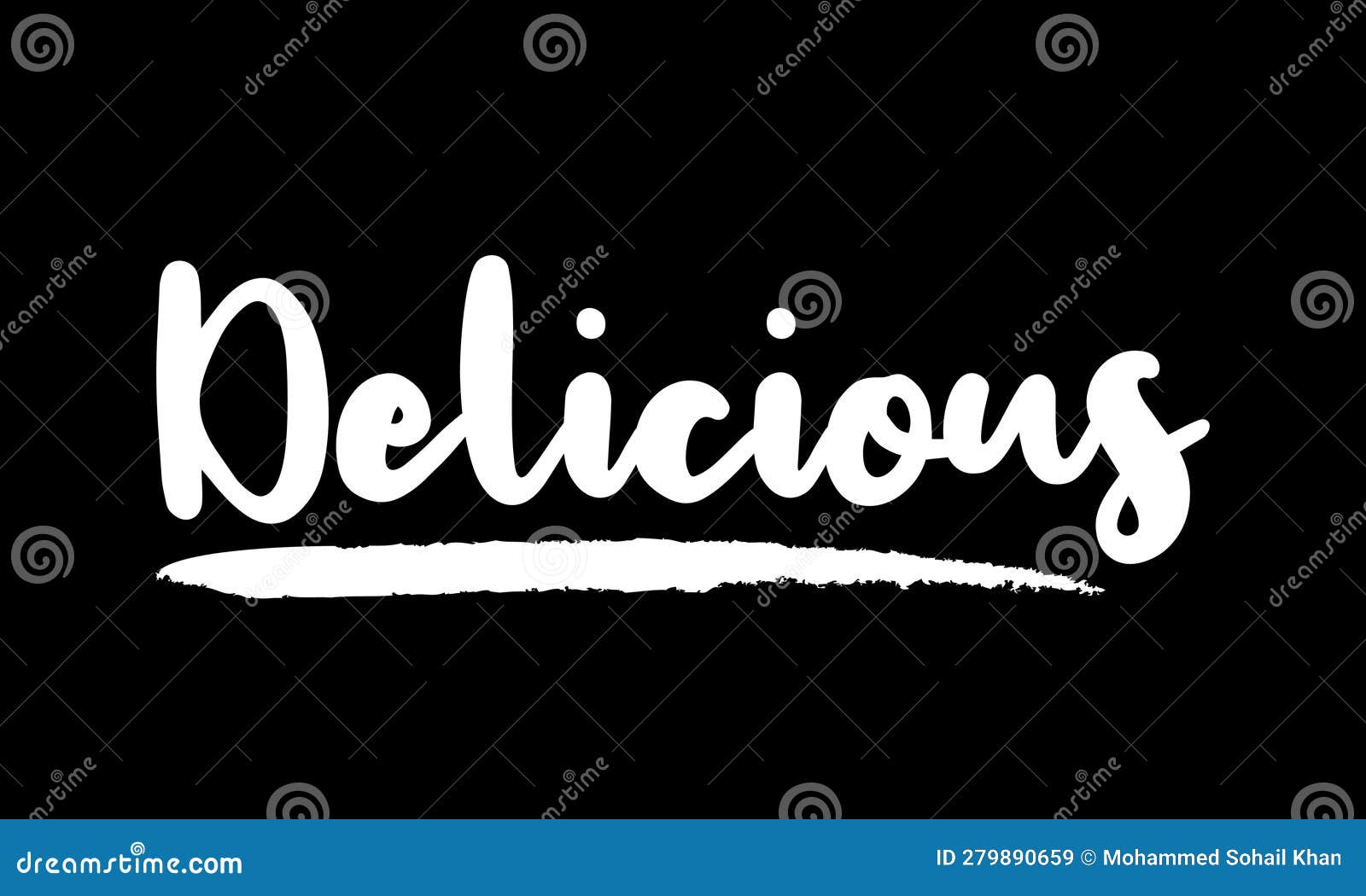 Delicious Stylish Text Typography Lettering Phrase Vector Design Stock ...