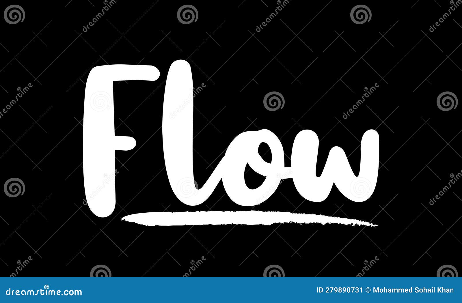 Flow Stylish Text Typography Lettering Phrase Vector Design Stock ...