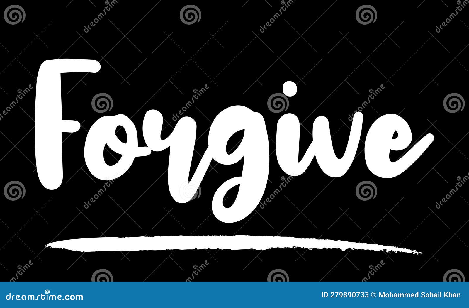Forgive Stylish Text Typography Lettering Phrase Vector Design Stock ...
