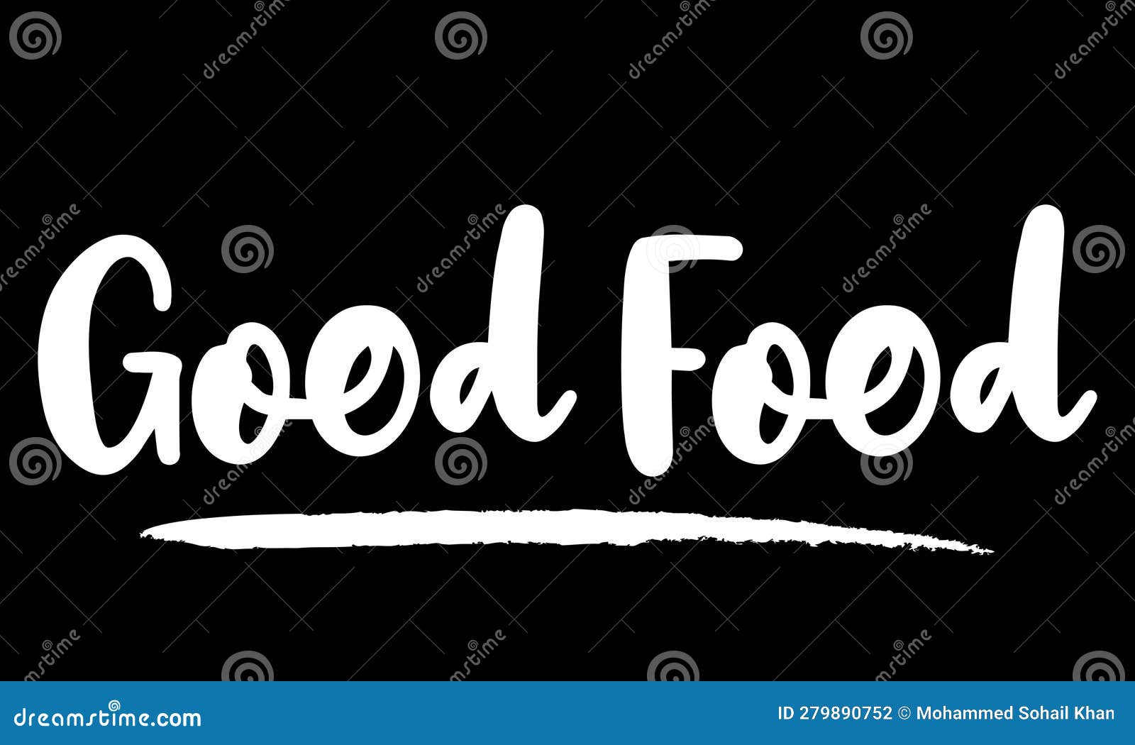 Good Food Stylish Text Typography Lettering Phrase Vector Design Stock ...