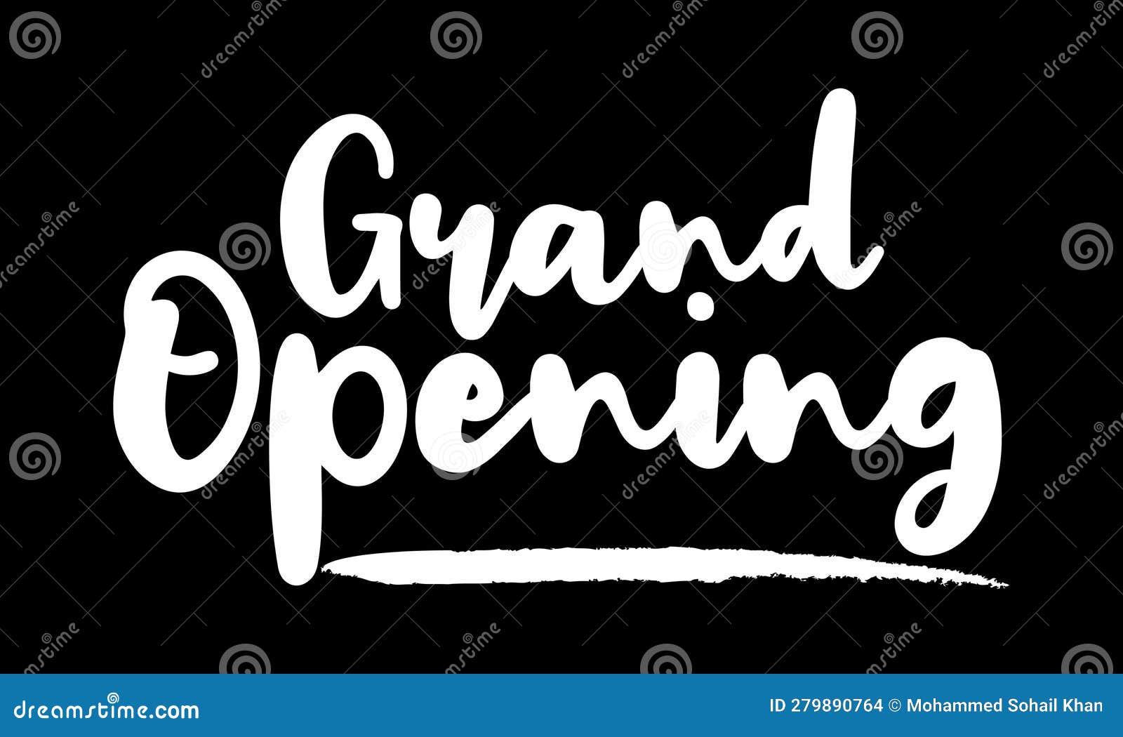 Grand Opening Stylish Text Typography Lettering Phrase Vector Design ...
