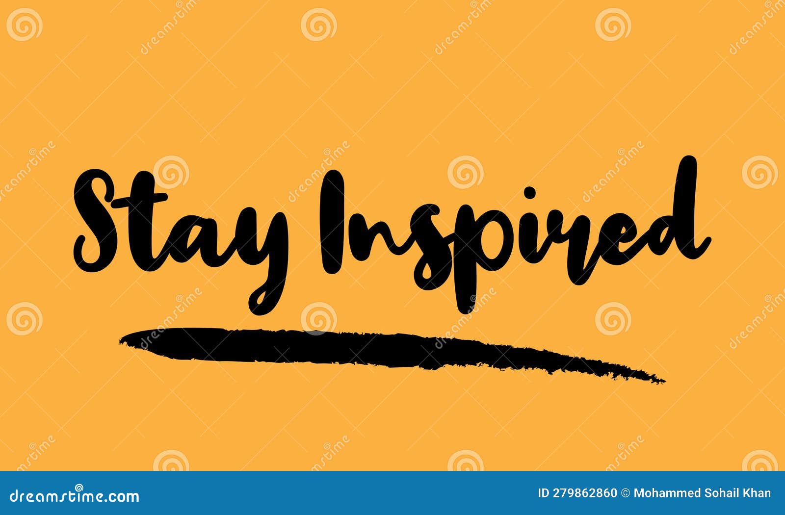 Stay Inspired Stylish Text Typography Lettering Phrase Vector Design ...
