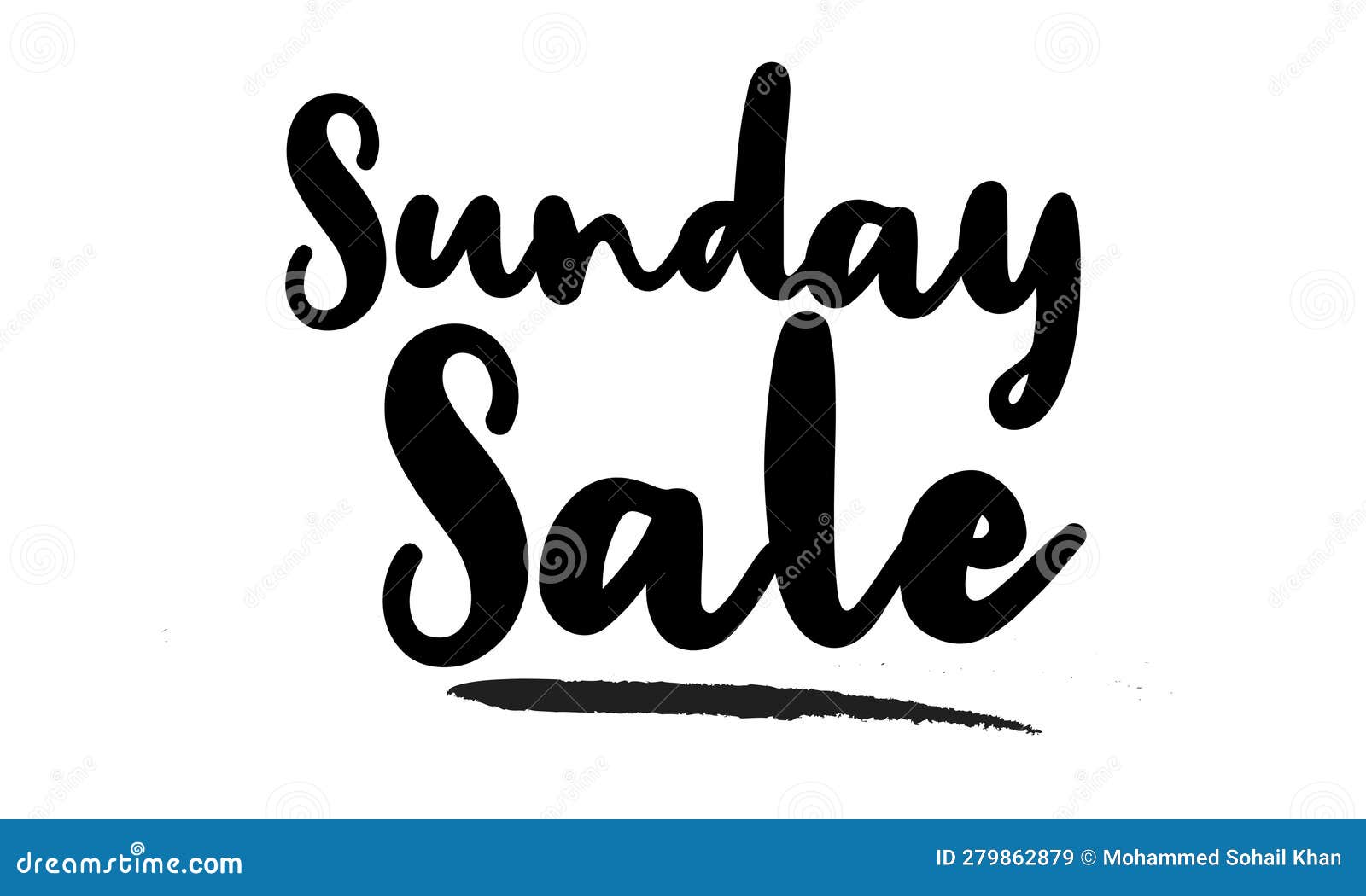 Sunday Sale Stylish Text Typography Lettering Phrase Vector Design ...