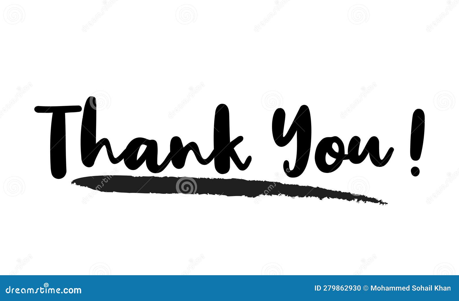 Thank You ! Stylish Text Typography Lettering Phrase Vector Design ...