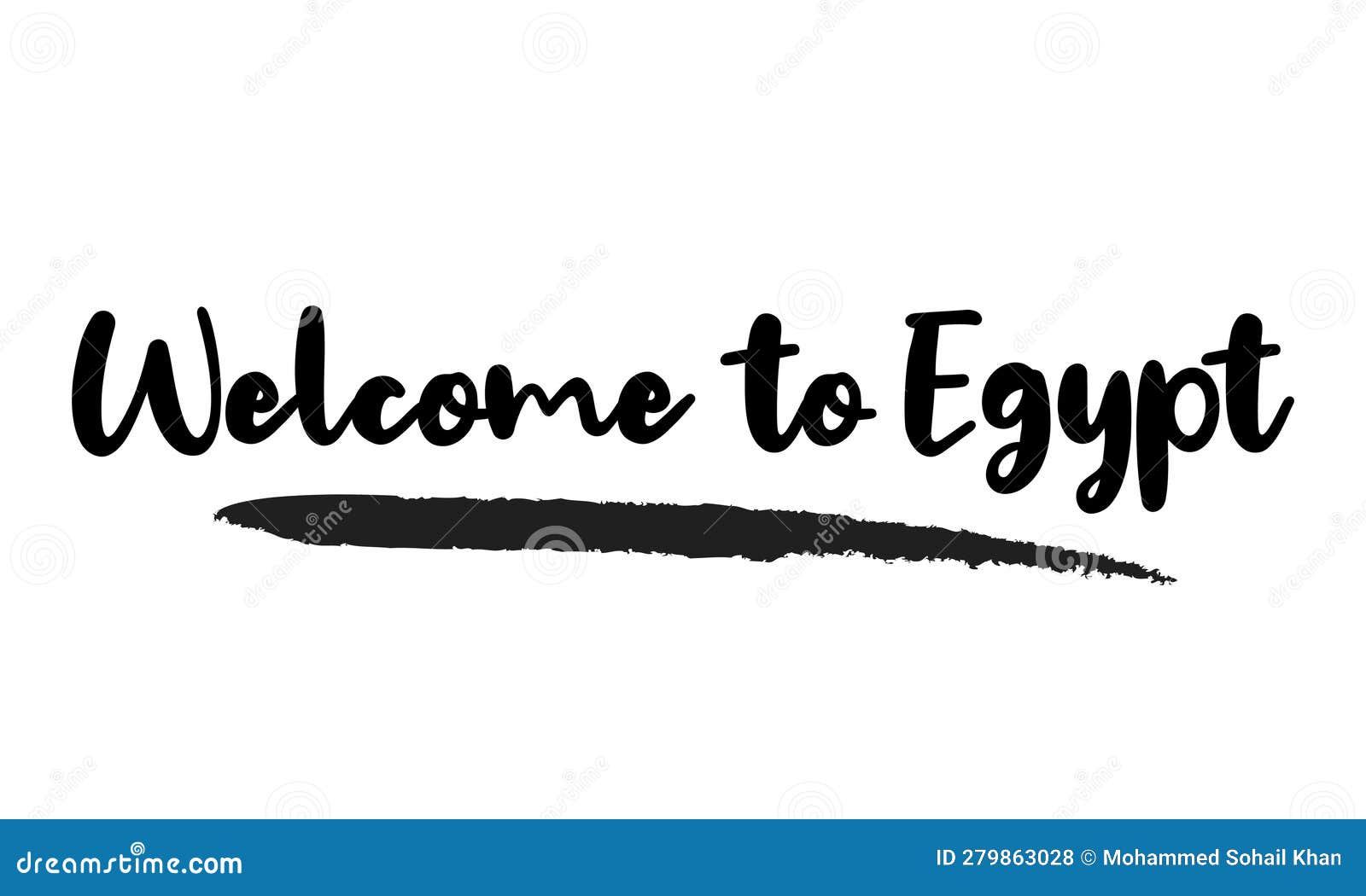Welcome To Egypt Stylish Text Typography Lettering Phrase Vector Design ...
