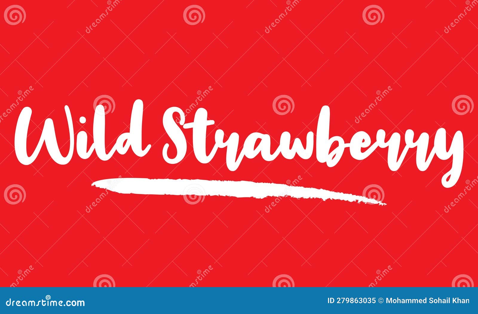 Wild Strawberry Stylish Text Typography Lettering Phrase Vector Design ...