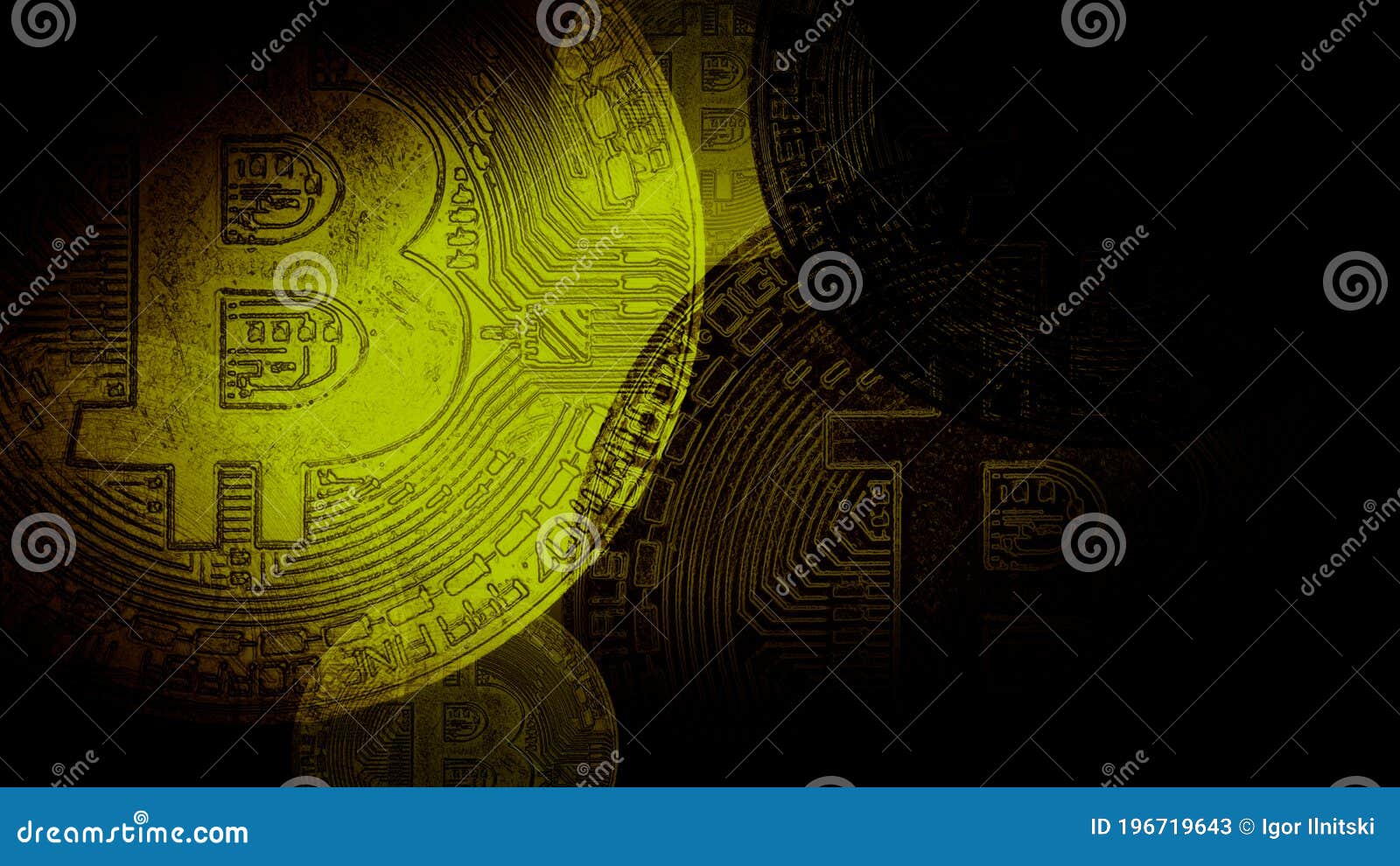 Stylish Texture with the Image of E-currency Bitcoin Stock Image ...