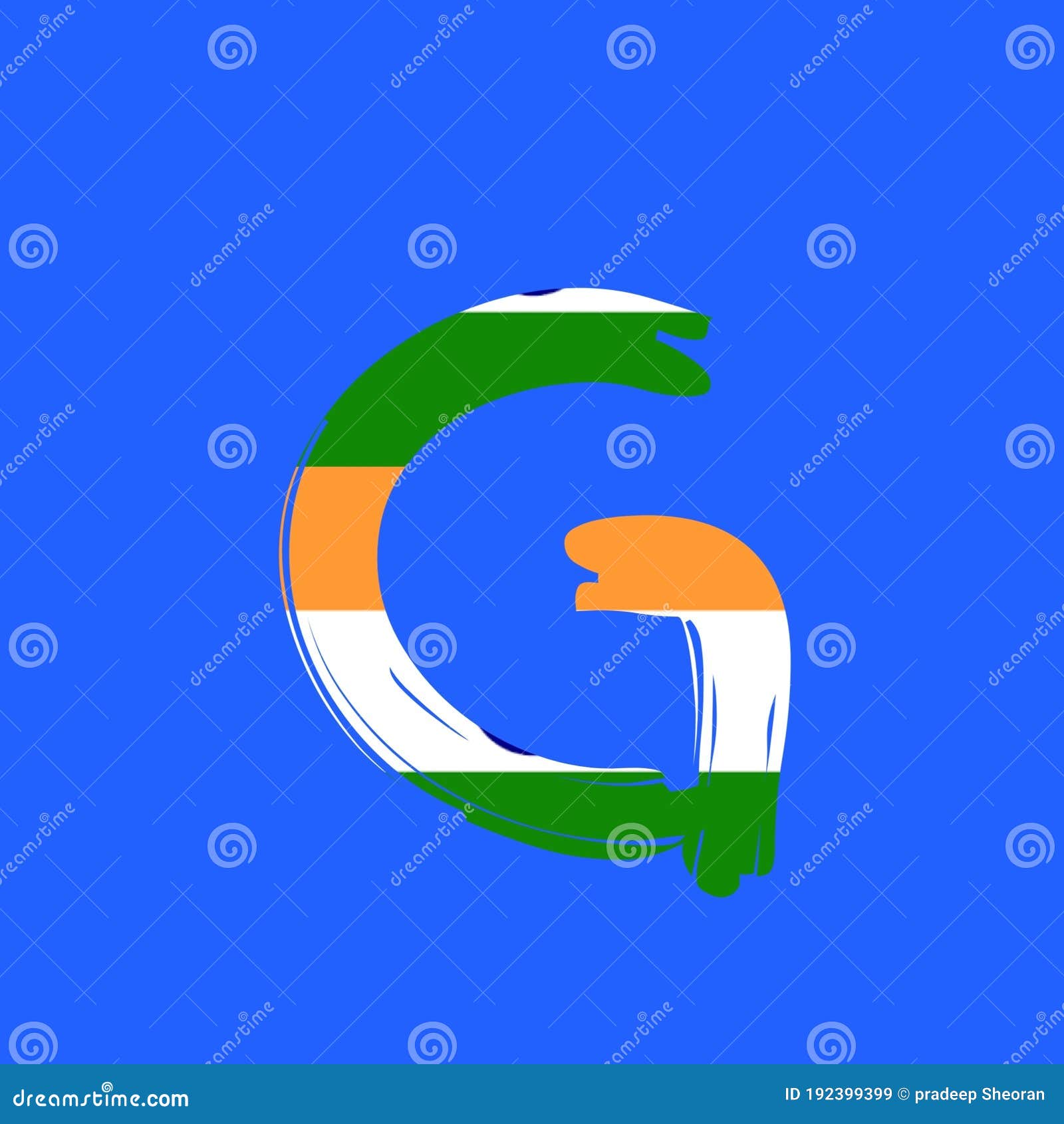 Stylish Texture Image of Indian Flag Inside G Alphabet Stock ...