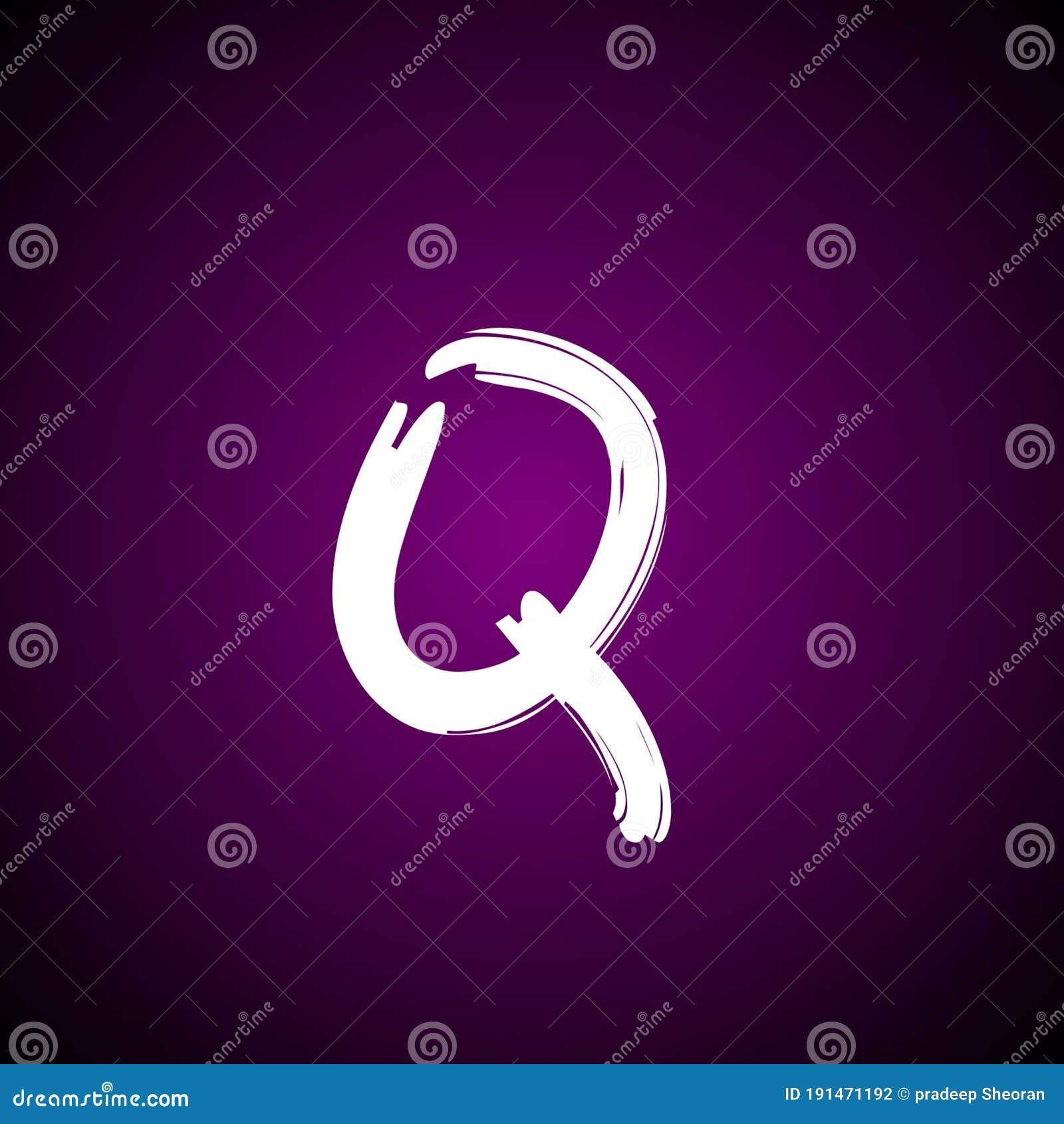 Stylish Texture Image of White Q Alphabet Stock Illustration ...