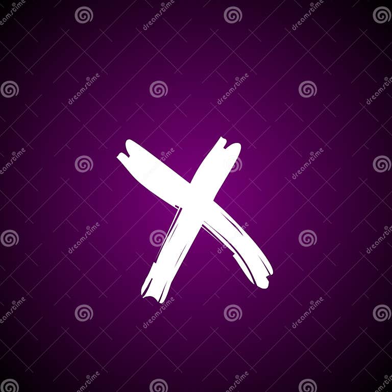 Stylish Texture Image of White X Alphabet Stock Illustration ...