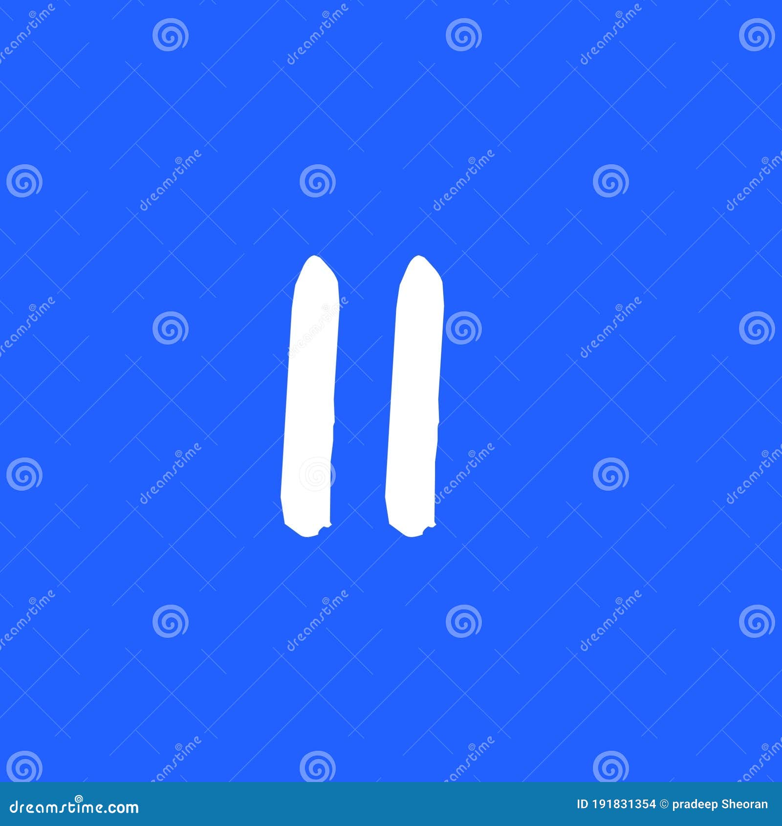 Stylish Texture Image of White Double I Alphabets on Blue Background ...