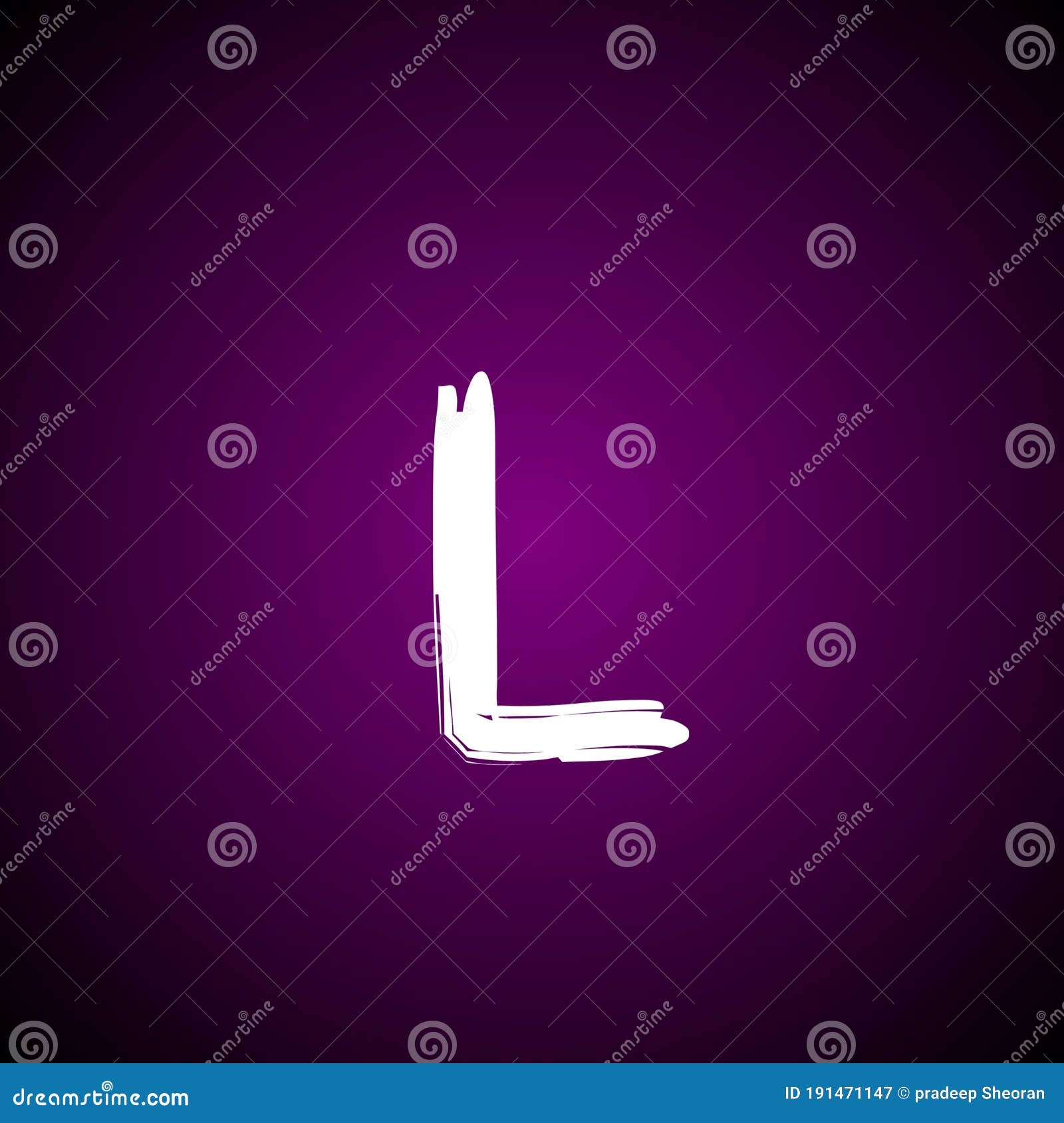 Stylish Texture Image of White L Alphabet Stock Illustration ...