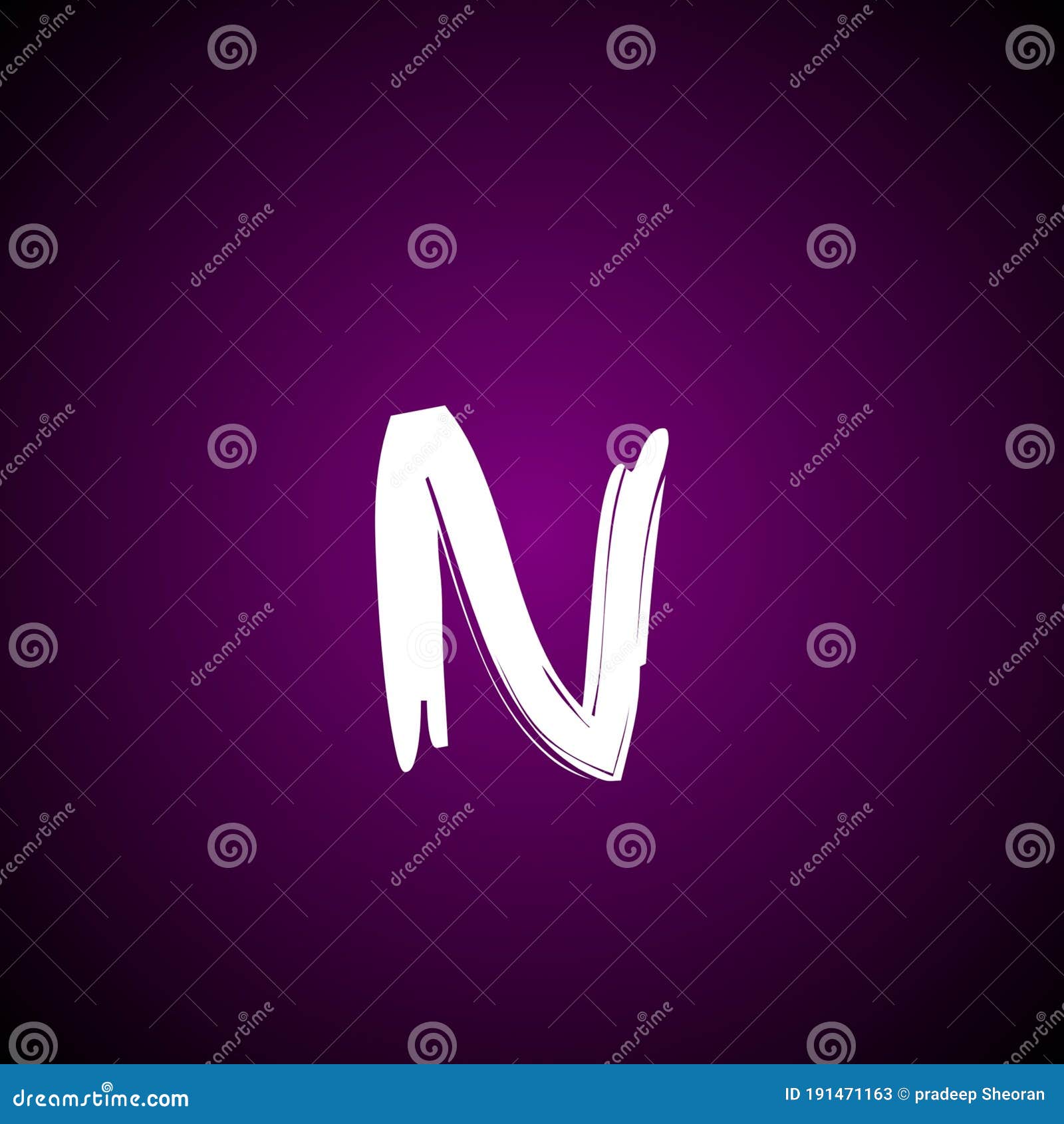 Stylish Texture Image of White N Alphabet Stock Illustration ...