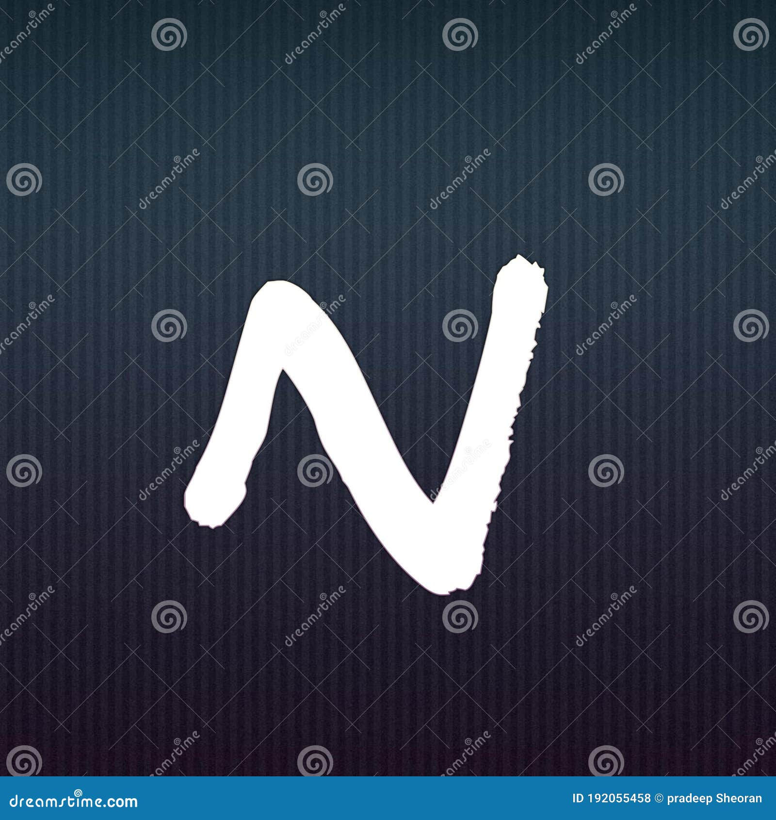 Stylish Texture Image of White N Alphabet Stock Illustration ...