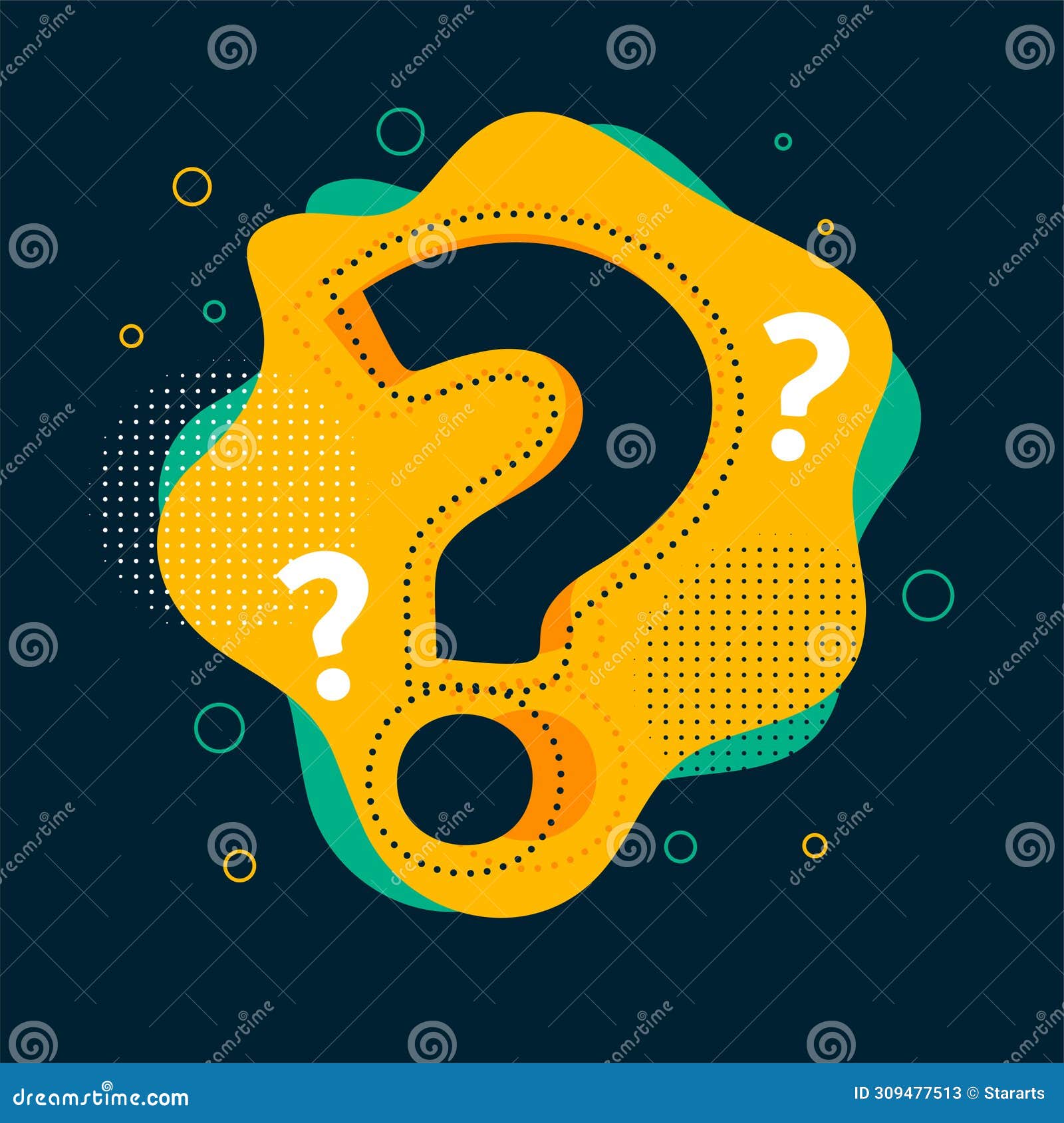 Stylish Think and Ask Question Mark Concept Template Design Stock ...