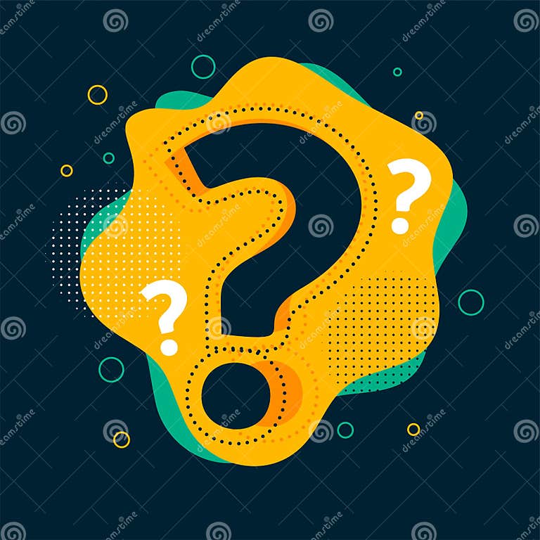 Stylish Think and Ask Question Mark Concept Template Design Stock ...
