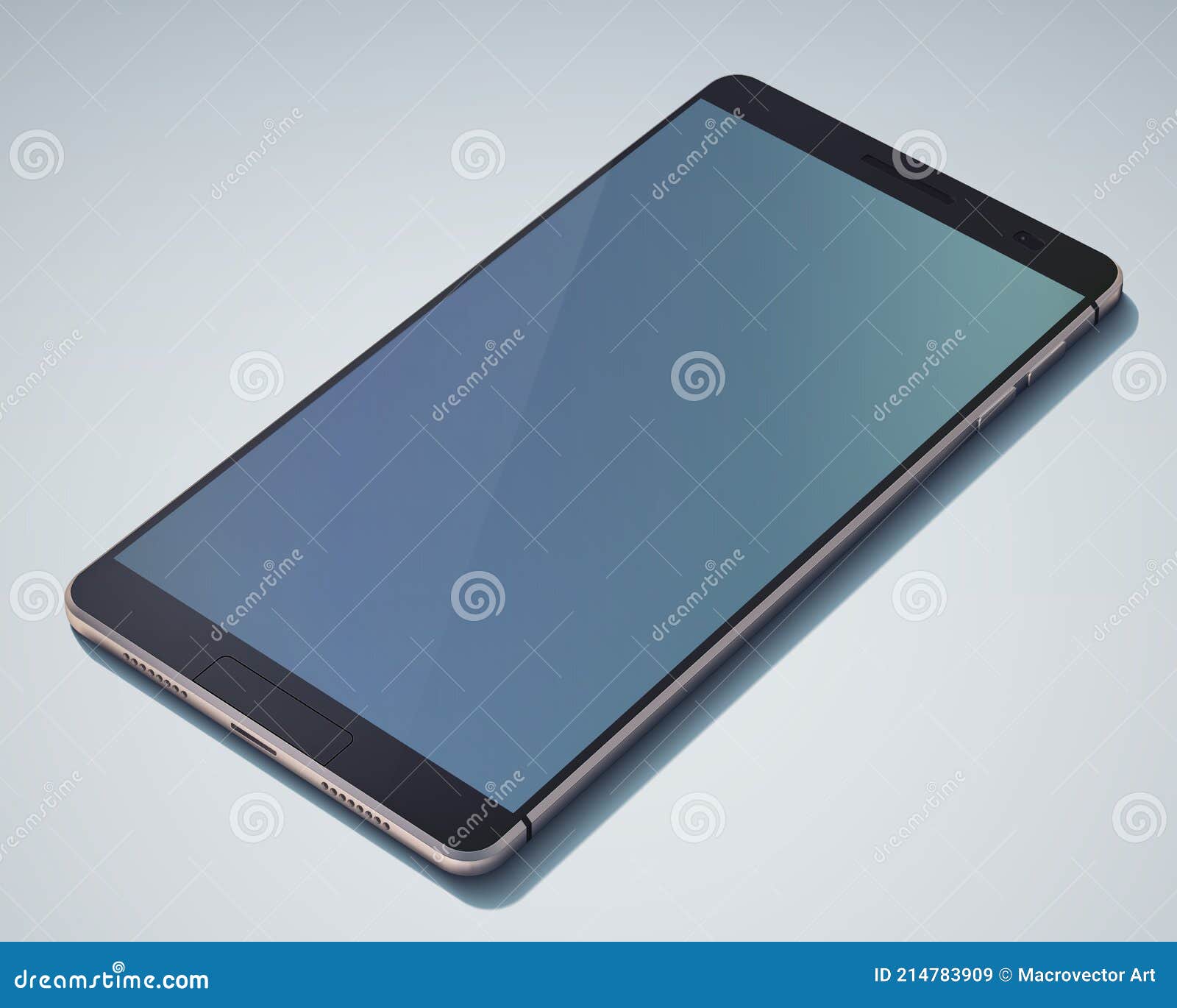 Stylish Touch Screen Smartphone Object Stock Vector - Illustration of ...