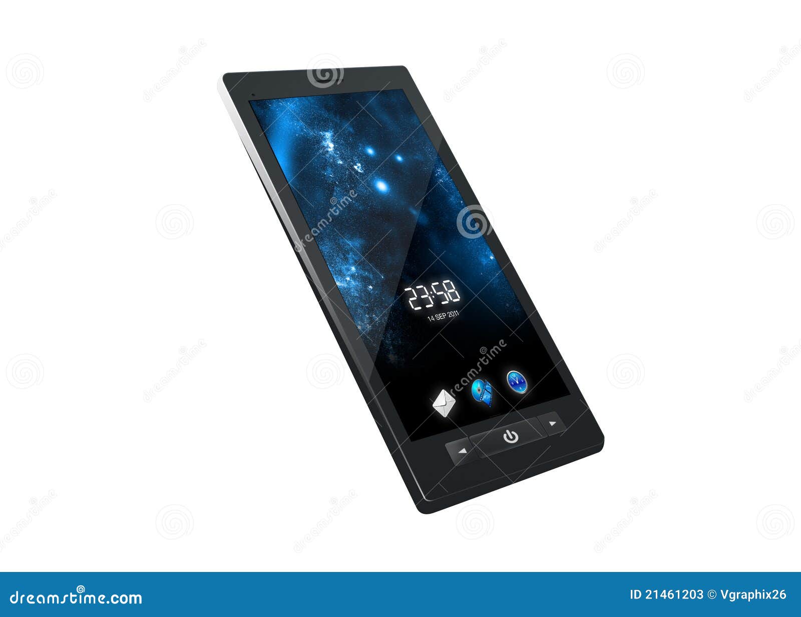 Stylish Touchscreen Smartphone Stock Illustration - Illustration of ...